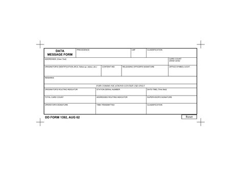 Dd Form 1392 Data Message Form Forms Docs 2025