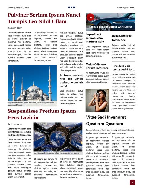 A3 Newspaper Layout Template PowerPoint Google Slides Highfile
