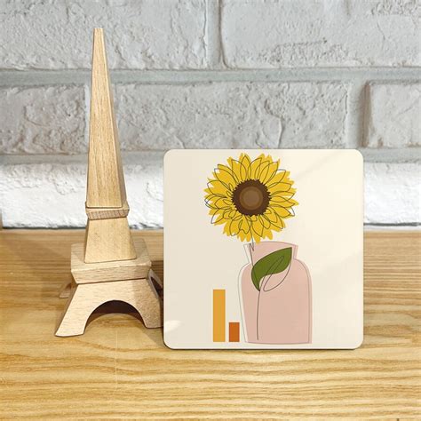 해바라기 꽃병 으녁 미니 아크릴 탁상 액자 데스크 소품 감도 깊은 취향 셀렉트샵 29cm