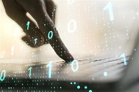 Premium Photo Creative Abstract Binary Code Sketch And Hands Typing