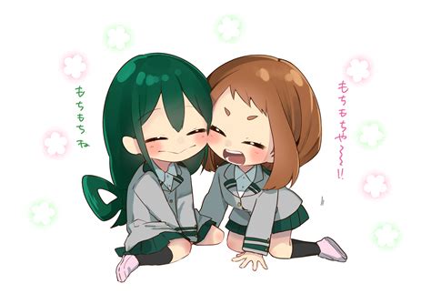 Uraraka Ochako And Asui Tsuyu Boku No Hero Academia Drawn By Yuama