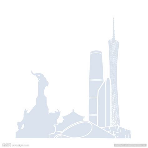 广州建筑线条剪影广州塔五羊雕像设计图 图片素材 其他 设计图库 昵图网