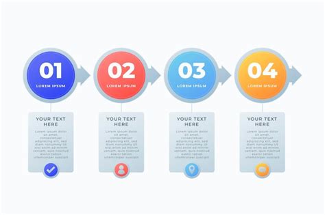 인포 그래픽 프로세스 템플릿 무료 벡터