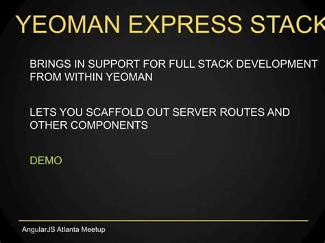 Angular Js Full Stack Development Ppt