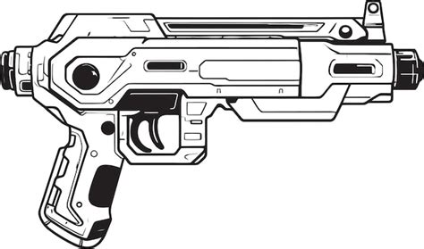 Premium Vector Quantum Blaster Vector Gun Symbol Neutron Shooter
