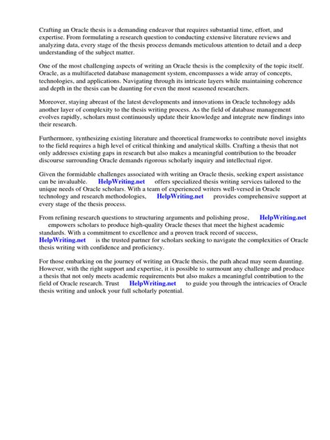 Oracle Thesis Download Free Pdf Databases Peer To Peer