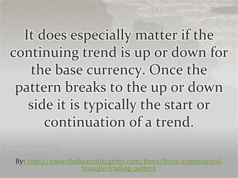 Forex Symmetrical Triangle Trading Pattern Ppt