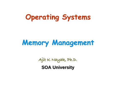 Pdf Operating Systems Part Iii Memory Management Dokumentips