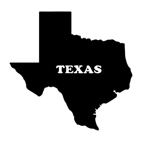 Free Texas Map Silhouette SVG Background Black And White SVG Vector