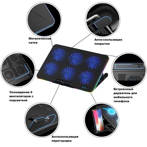 Подставка для ноутбука охлаждающая Laptop 6 вентиляторов купить с доставкой по выгодным ценам
