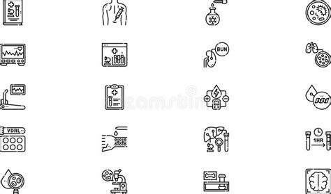 Medical Tests Icons Collection Is A Vector Illustration With Editable
