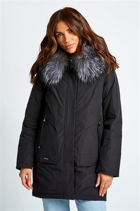 Зимова Парка з хутром чорнобурки купити дівчатам Uk