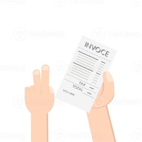 Hand Holding Invoice Billing Invoice 11841780 Png