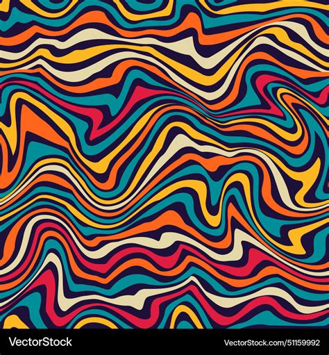 Psychedelic Waves Seamless Pattern Royalty Free Vector Image