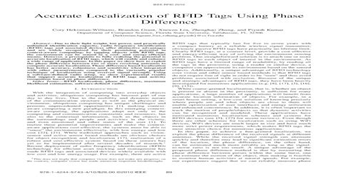 Pdf Accurate Localization Of Rfid Tags Using Phase Differencezzhang