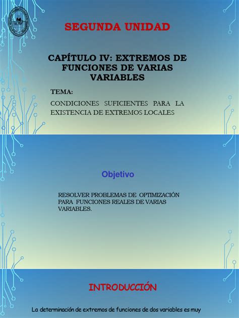 D14 Extremos De Funciones Varias Variables Pdf