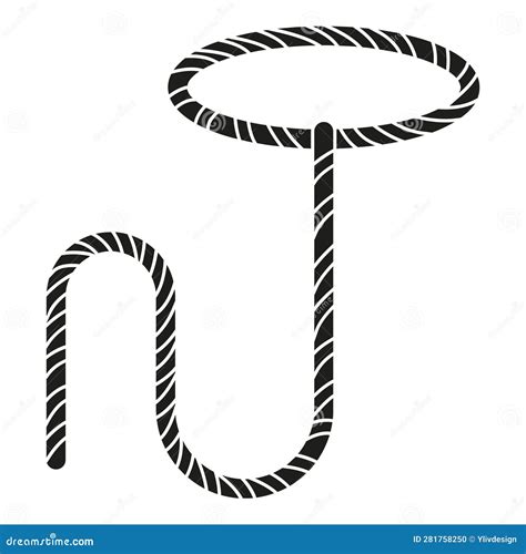Loop Lasso Icon Simple Vector Circle Knot Stock Vector Illustration