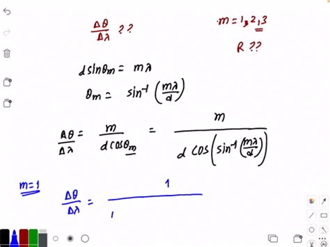 SOLVED Consider A Diffraction Grating Of Width Cm With Slits Of Width Cm Separated By A