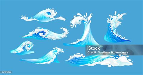 바다 바다 파도 세트 푸른 물 바다 파도 바다 서핑 웨이브 잔물결 조수 바다 폭풍 쓰나미 갯벌 다른 모양 스프레이와 스플래시