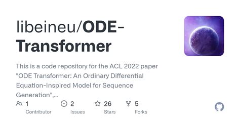Github Libeineuode Transformer This Is A Code Repository For The Acl 2022 Paper Ode