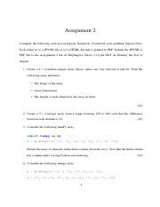 Exploring Numpy Arrays Exercises And Solutions Course Hero