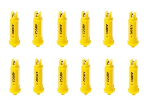 12 Of Teejet Ai Yellow Flat Spray Tip 80° Polymer W Ss Insert 020 Gp