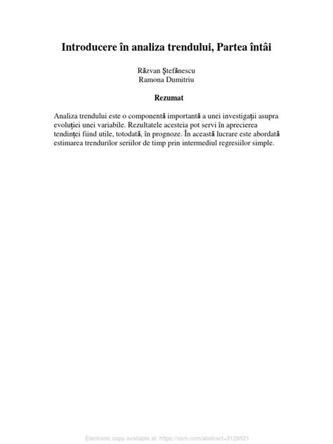 Aplicatii Trend Liniar Pdf