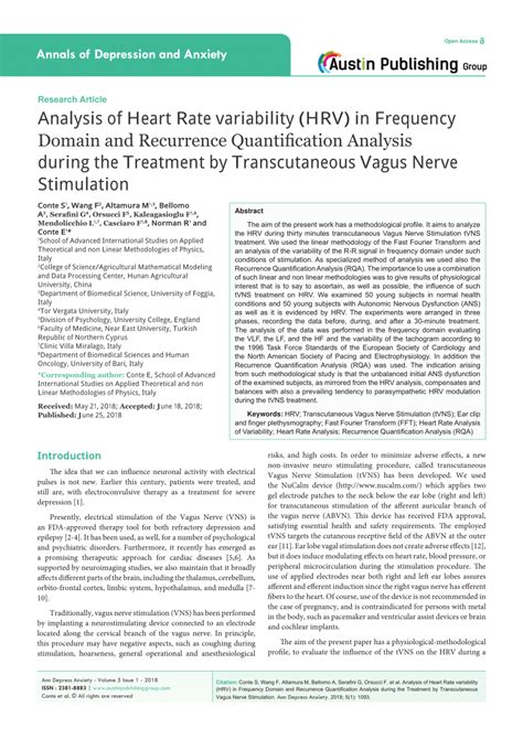Pdf Analysis Of Heart Rate Variability Hrv In Frequency Domain And