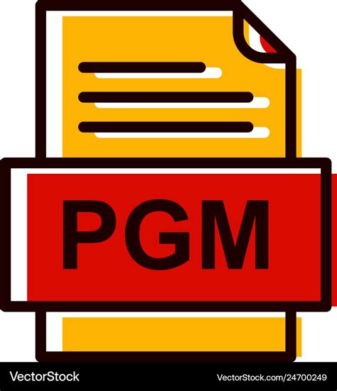 Pgm File Document Icon Royalty Free Vector Image