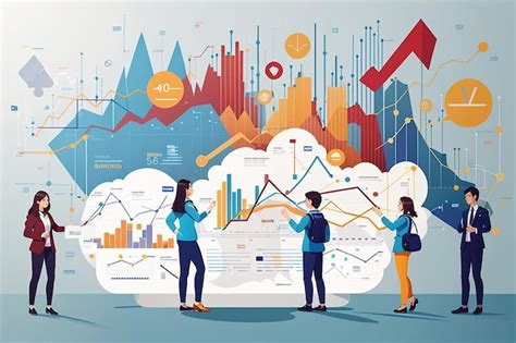 Premium Ai Image Teamwork And Data Analysis Concept Business Delineation Illustration Big Data