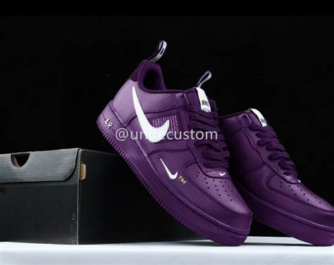 Purple Black Custom Air Force 1 Unite Custom