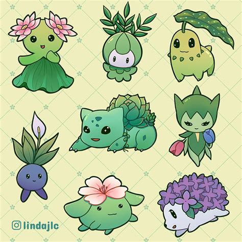 How To Draw Grass Type Pokemon