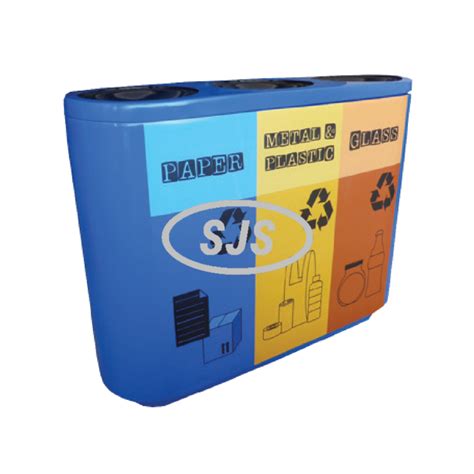 Joint Frp Recycle Bin 3 In 1 Superior Janitorial Supplies Sdn Bhd
