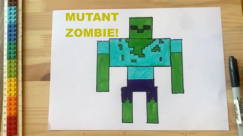 Minecraft Zombie Drawing Minecraft Zombie Coloring Pages Free