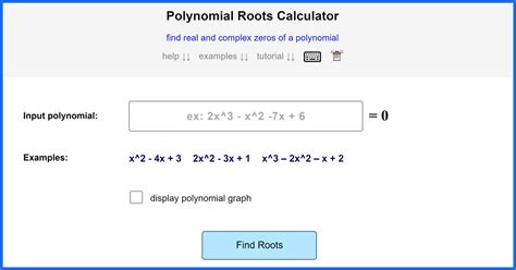 Polynomial Roots Calculator That Shows Work