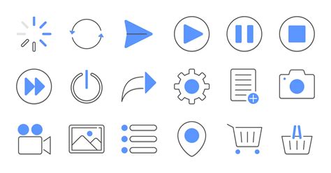 Colored Line Essential UI Icon Set 2045731 Vector Art At Vecteezy