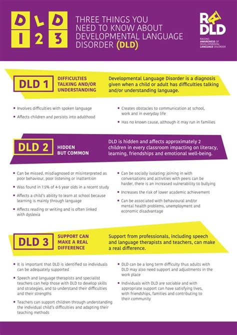 Developmental Language Disorder Dld123 Fact Sheet By Radld 2017 Pdf