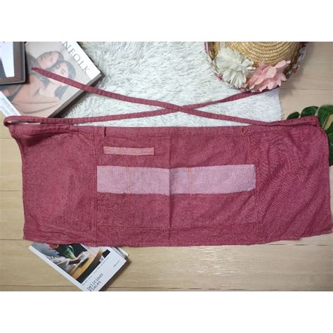 ผ้ากันเปื้อนญี่ปุ่นมือสอง ครึ่งตัวแบบผูกเอว Shopee Thailand