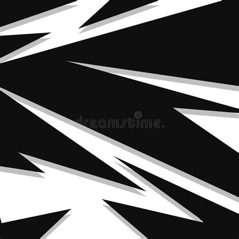 Abstract Black And White Geometric Background With Bold Dramatic Shapes And Lines Stock Vector
