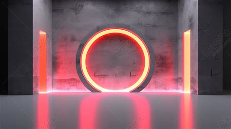 생생한 3d 렌더링 조명된 백색광을 사용한 현대적인 네온 콘크리트 배경 현대적 배경 비추다 배경 현대 조명 배경 이미지 Hd 현대적 비추다 현대 조명 배경 사진