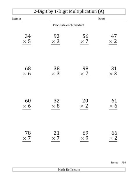 20 Multiplication Worksheets Grade 8 Printable Pdf Template