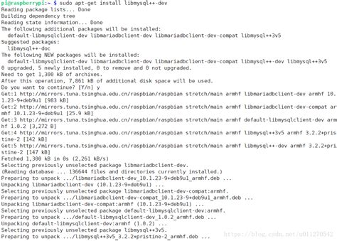 树莓派安装c开发用mysql库失败e Unable To Locate Package Libmysqlclient Dev Csdn博客