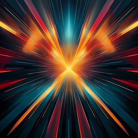 Abstract Light Rays Pattern Premium Ai Generated Image