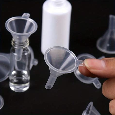10 Piece Clear Plastic Small Funnels For Lab Bottles Essential Oils