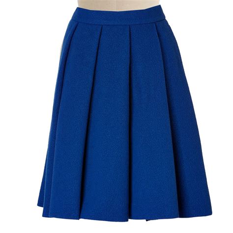 Royal Blue Pleated Skirt Elizabeth S Custom Skirts