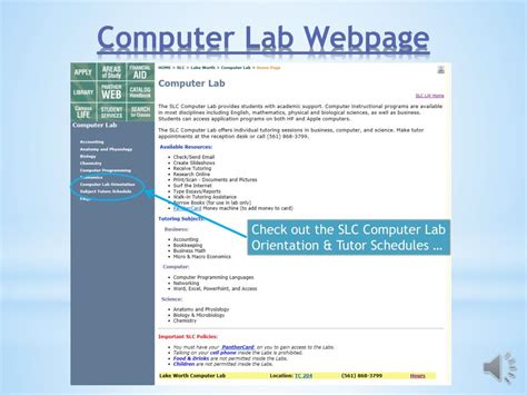 Ppt Slc Computer Lab Orientation Powerpoint Presentation Free Download Id4863020