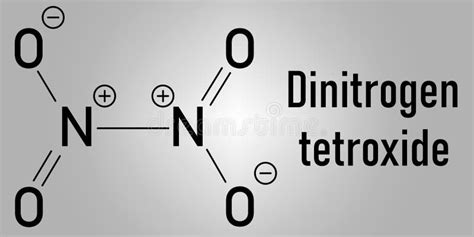 Nitrogen Tetroxide Or Dinitrogen Tetroxide Nto Amyl Rocket Propellant Molecule Skeletal