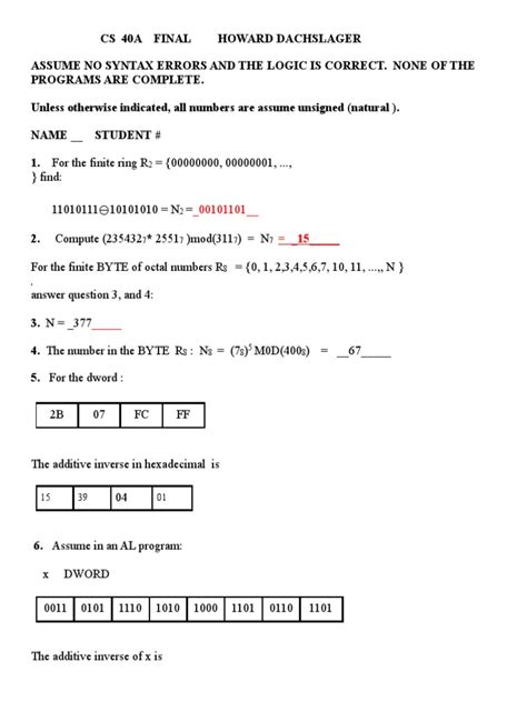 Guide For Assembly Pdf Integer Computer Science Theory Of