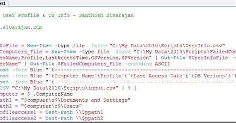 user profile and operating system os info powershell script ~ santhosh sivarajan s blog