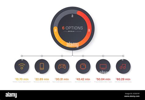 Vector Presentation Infographic Structure Chart Design Six Options Stock Vector Image And Art Alamy